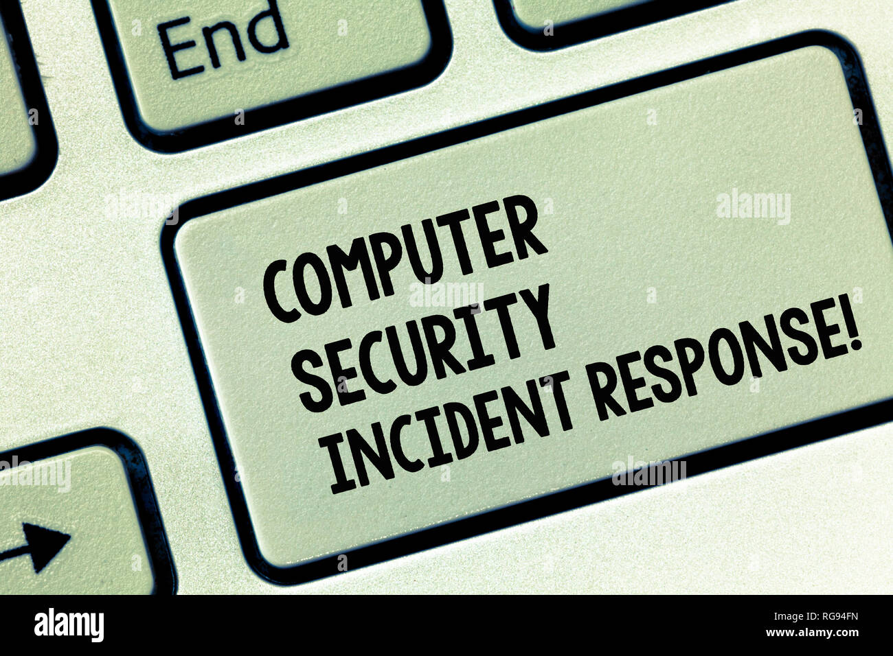 Conceptual hand writing showing Computer Security Incident Response ...