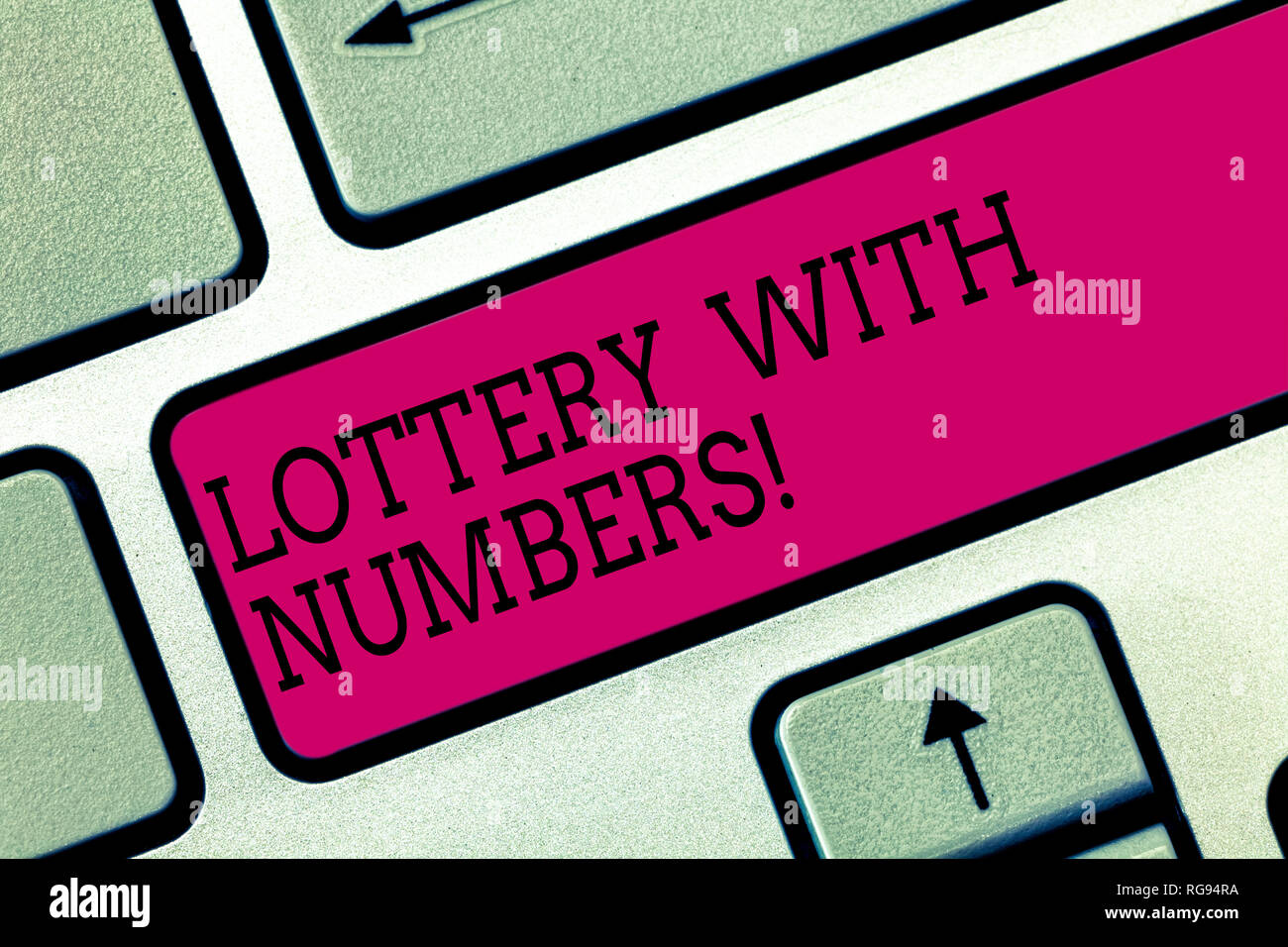 Text sign showing Lottery With Numbers. Conceptual photo game of chance ...