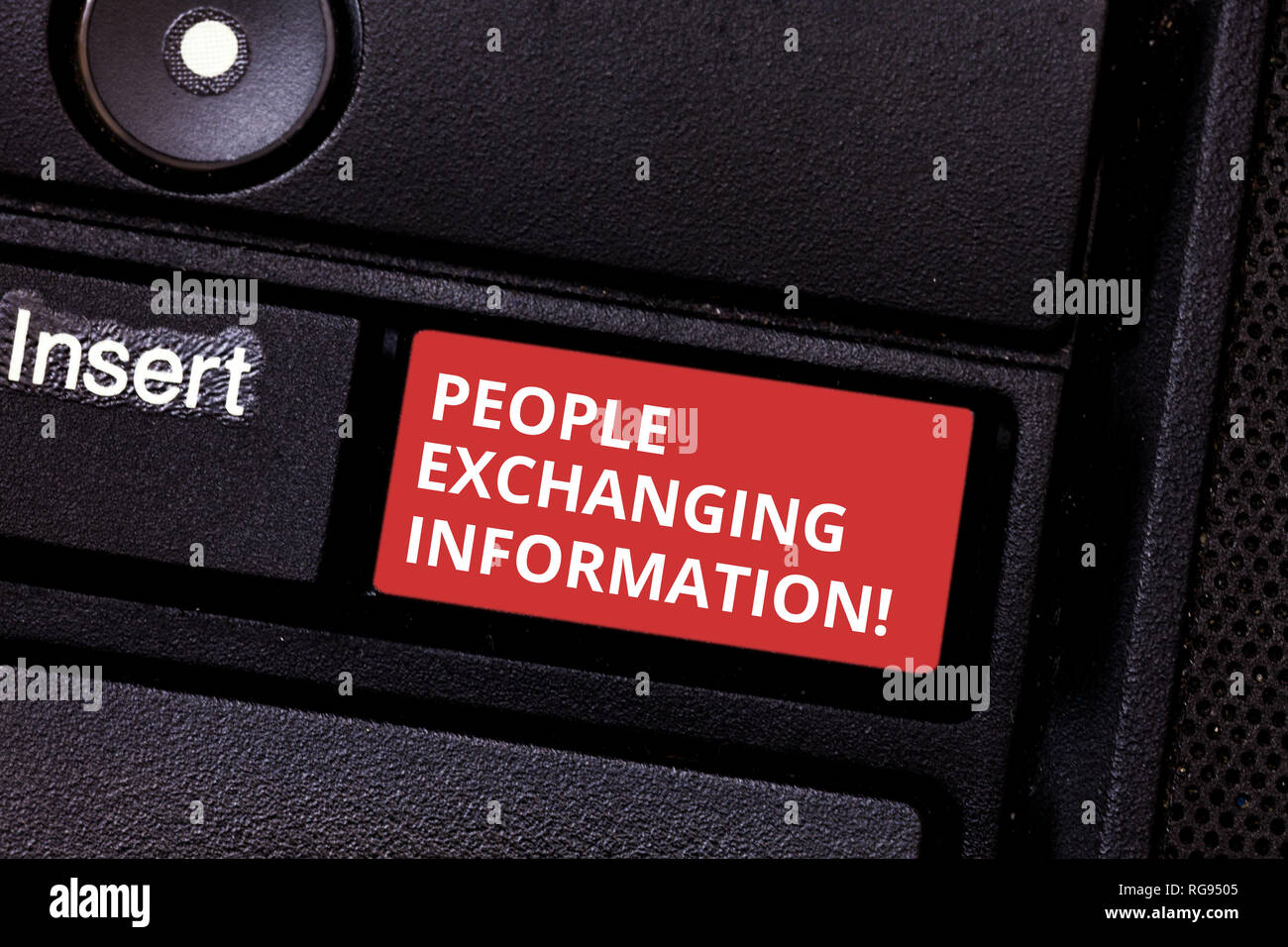 Text sign showing People Exchanging Information. Conceptual photo ...