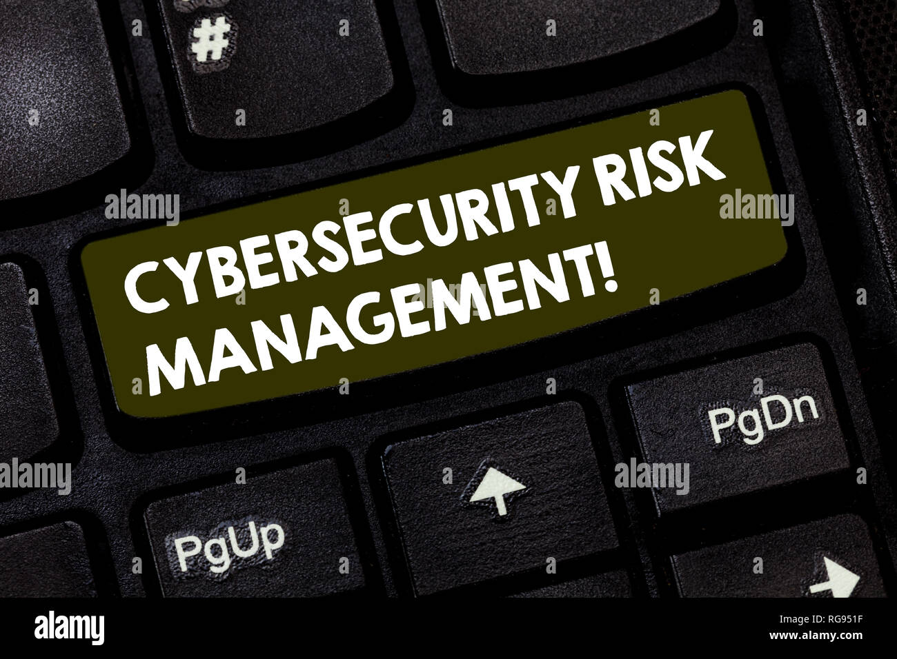 Writing note showing Cybersecurity Risk Management. Business photo ...