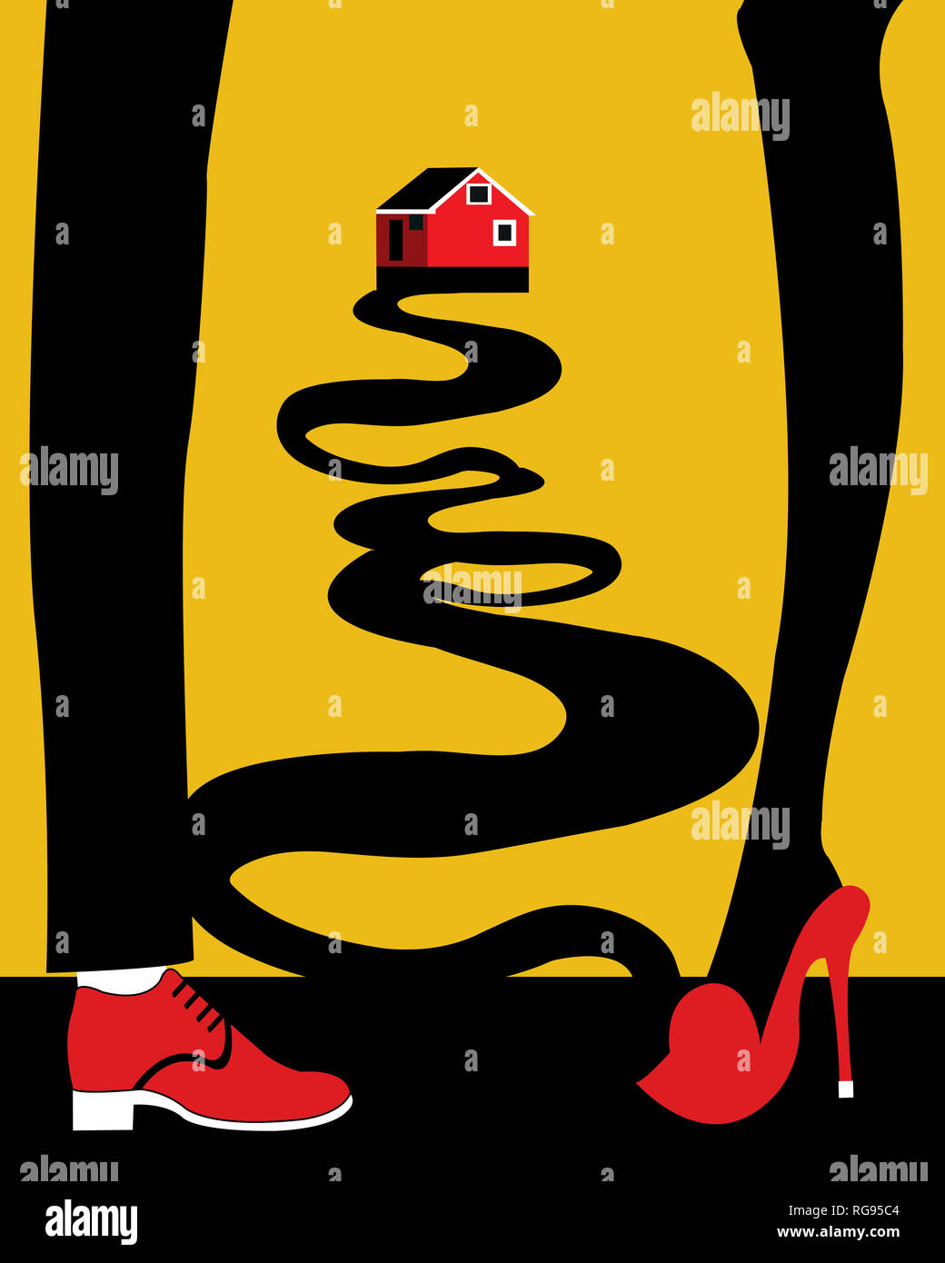 a couple fighting for their dream home together Stock Photo - Alamy