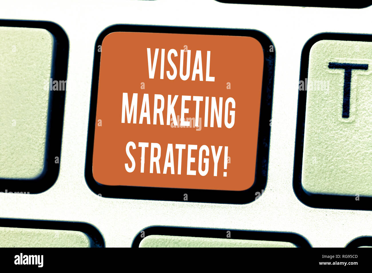 Writing note showing Visual Marketing Strategy. Business photo ...