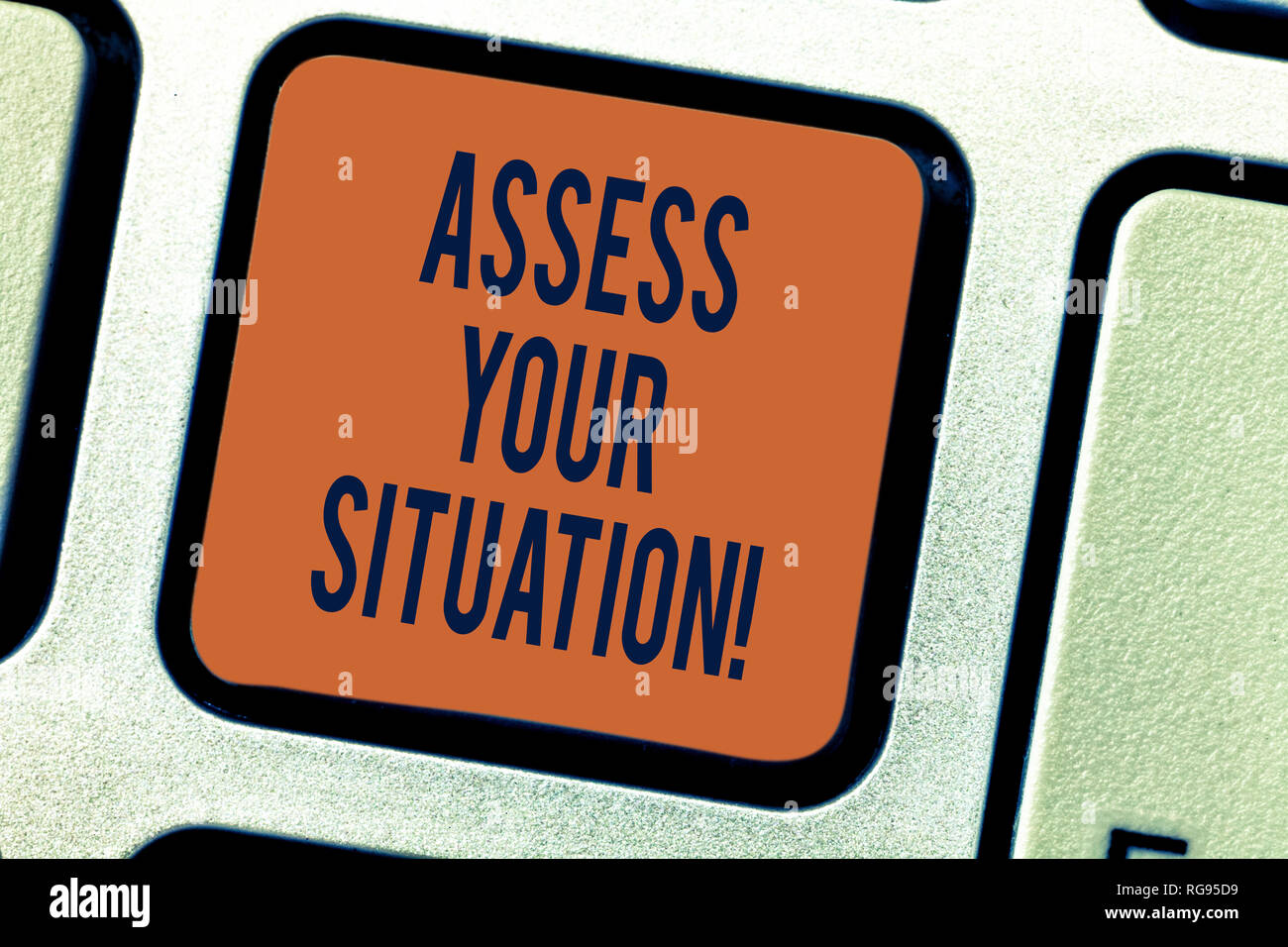 Text sign showing Assess Your Situation. Conceptual photo Judging a ...