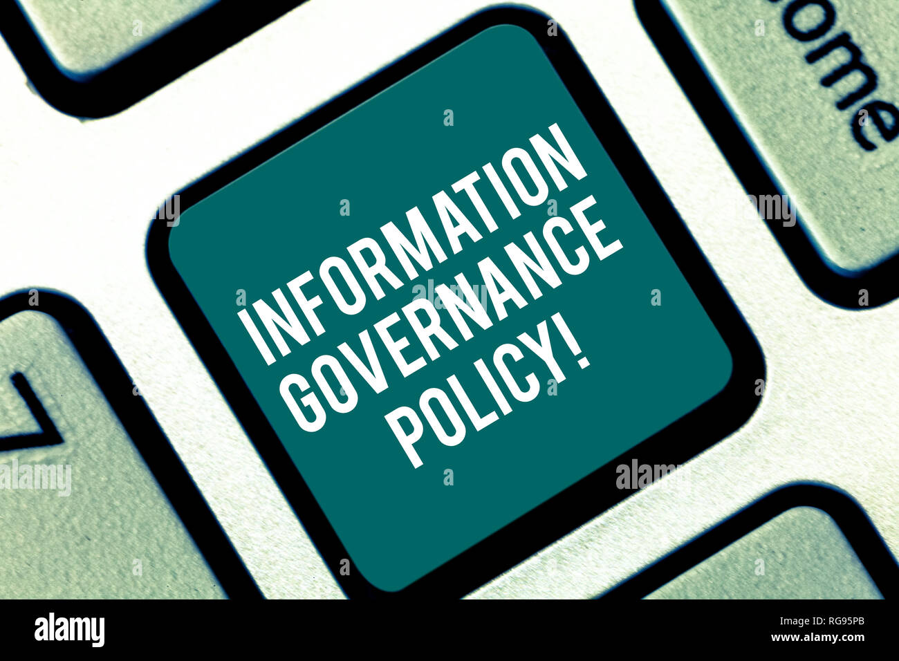 Handwriting text Information Governance Policy. Concept meaning ...
