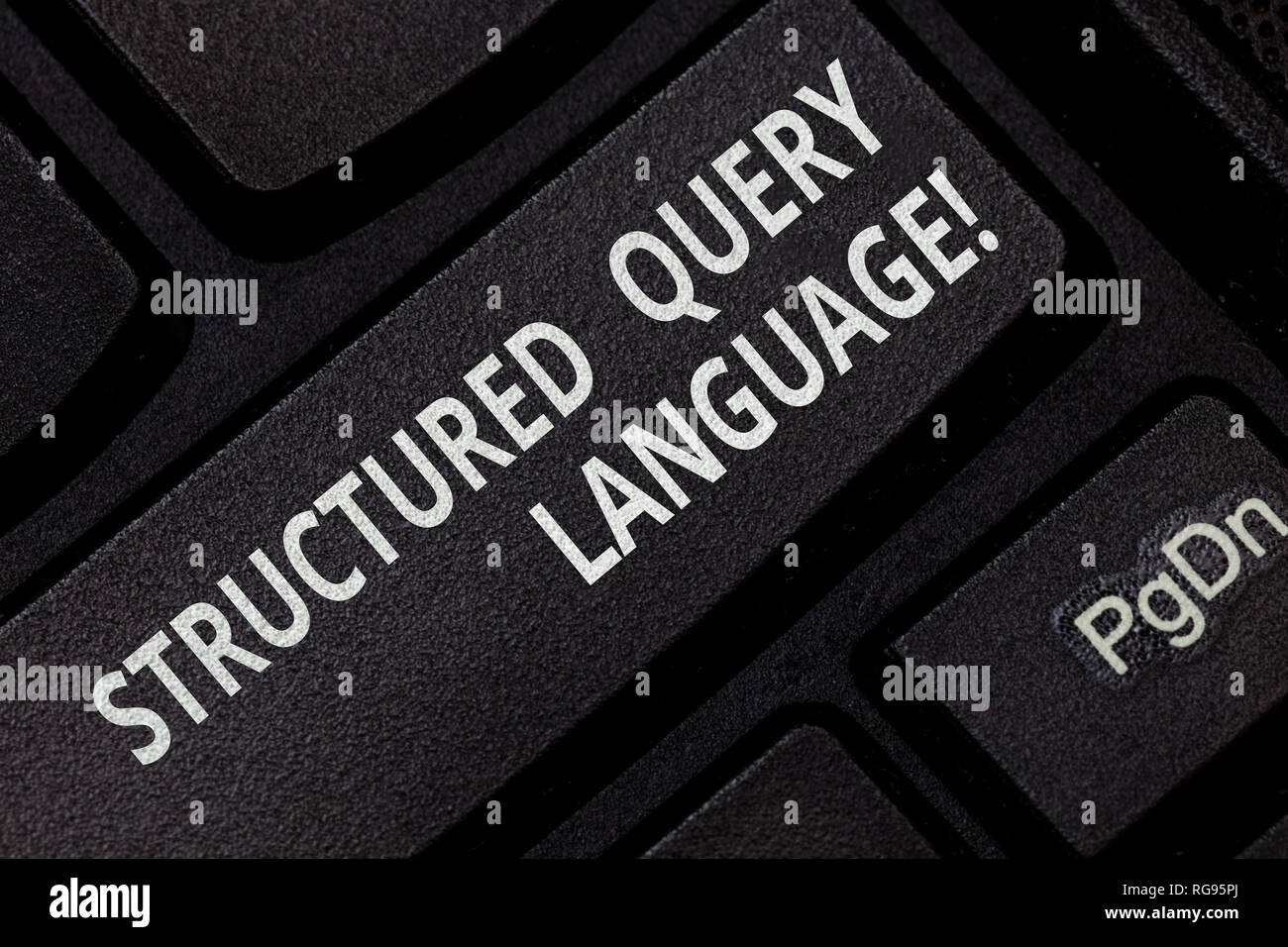 Text sign showing Structured Query Language. Conceptual photo computer language for relational ...
