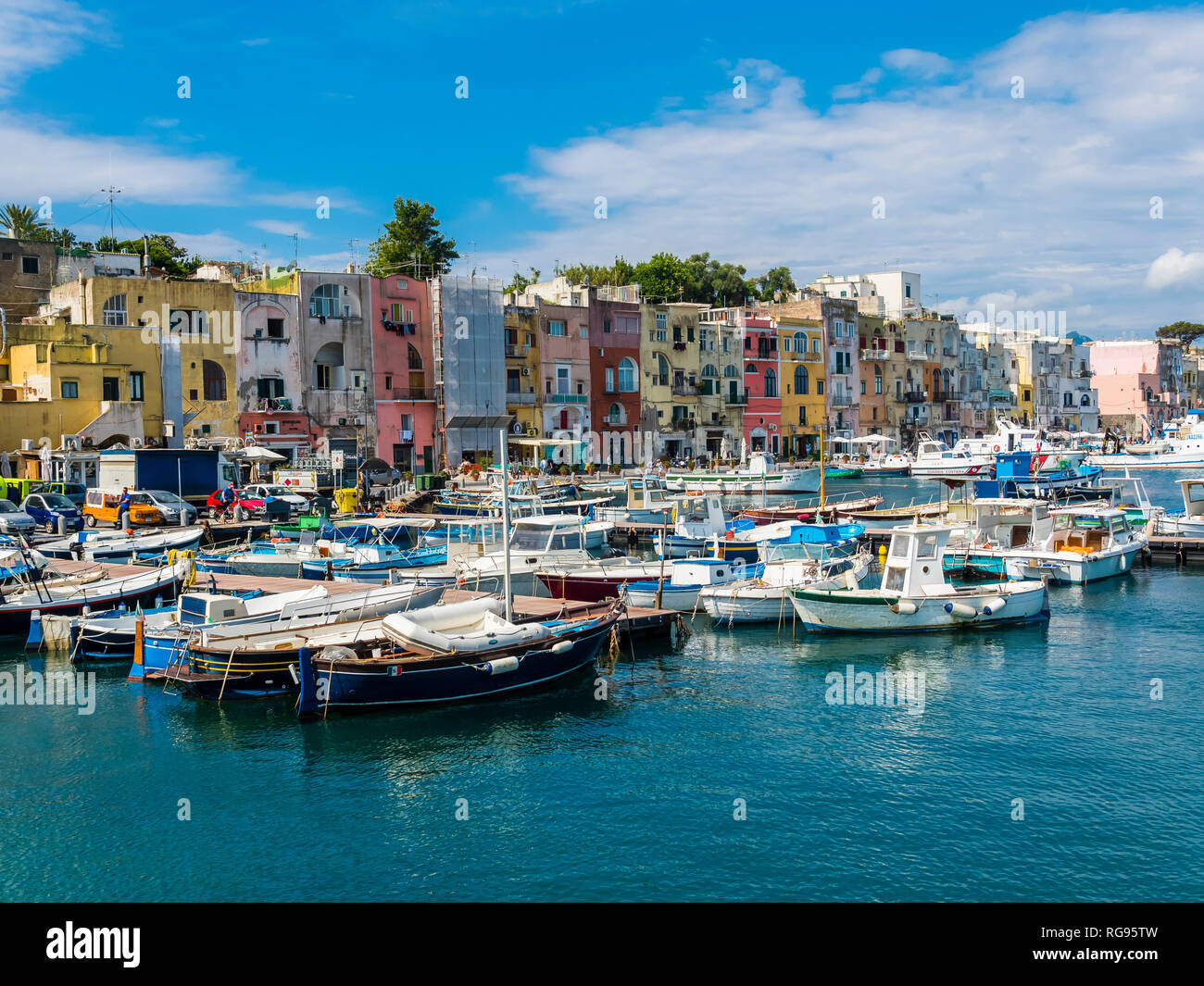 Italy, Campania, Phlegraean Island, Procida Island, Marina die Procida ...