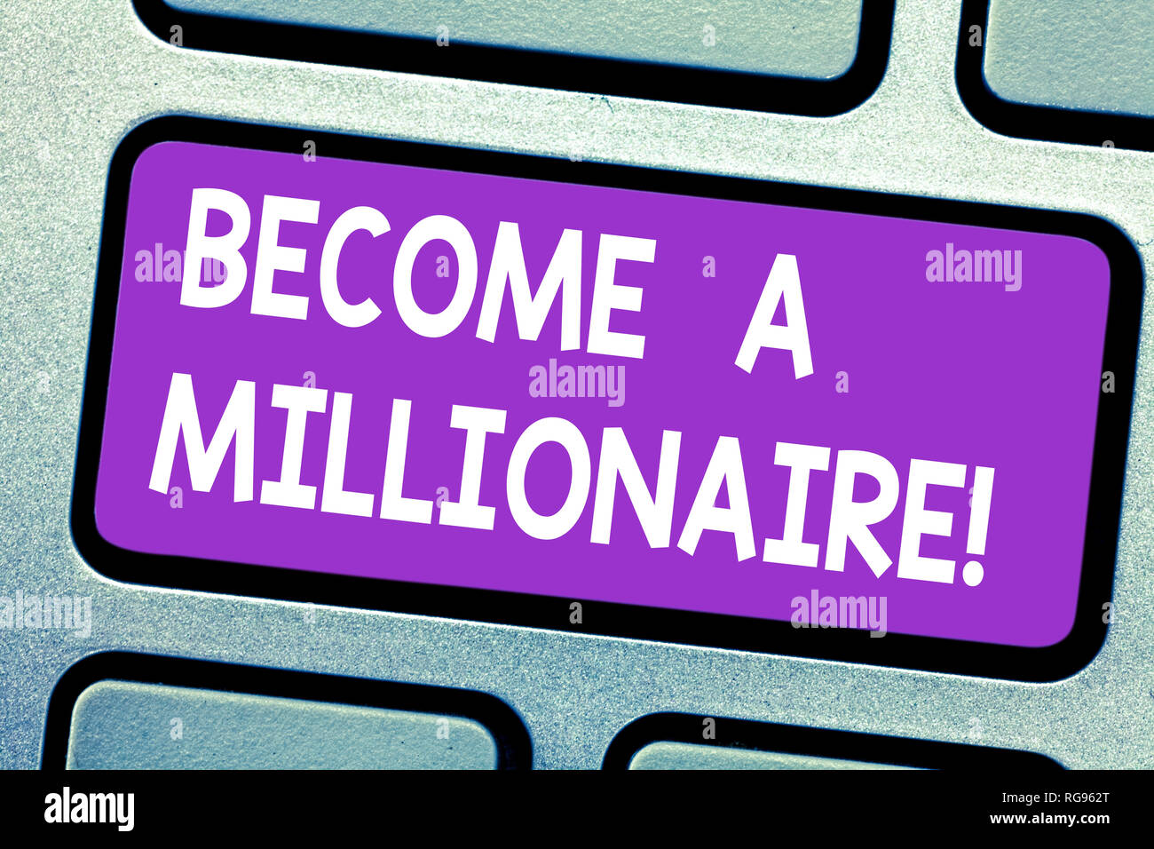Text sign showing Become A Millionaire. Conceptual photo To be a rich ...