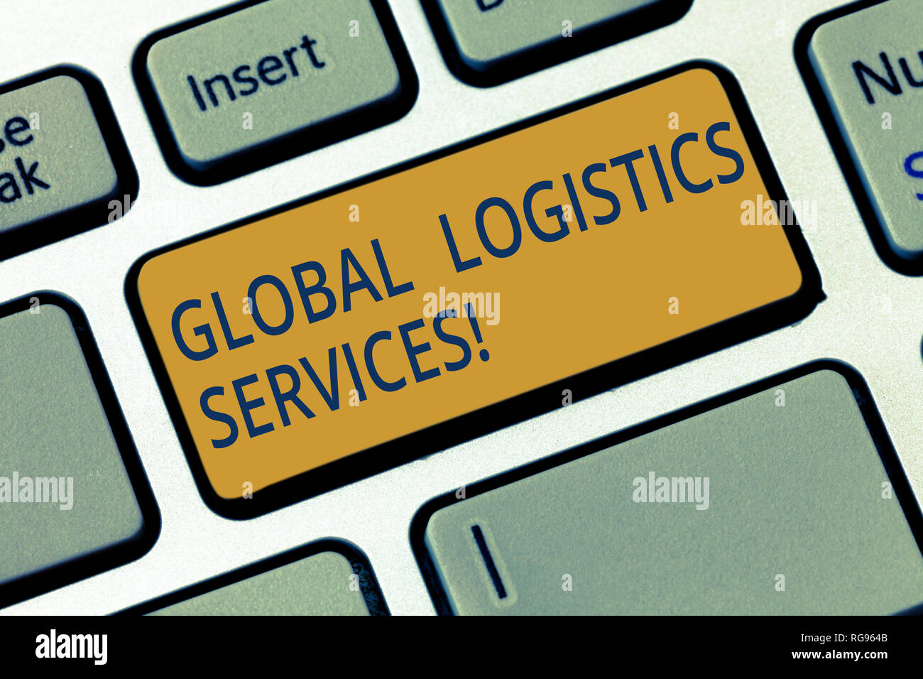 Conceptual hand writing showing Global Logistics Services. Business ...