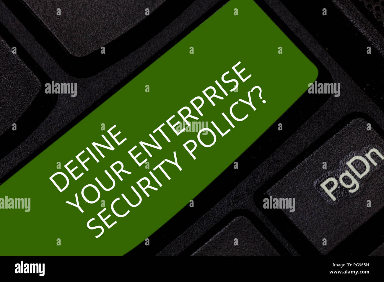 Conceptual hand writing showing Define Your Enterprise Security Policy ...