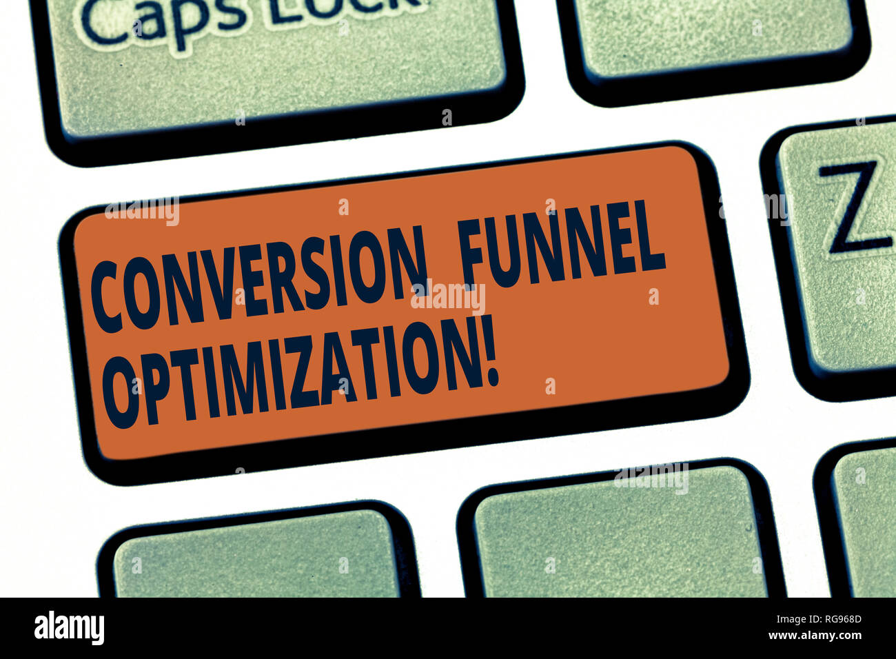 Handwriting text Conversion Funnel Optimization. Concept meaning ...
