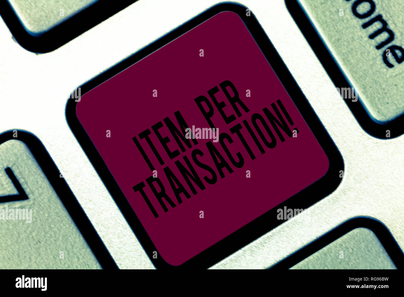 Handwriting text writing Item Per Transaction. Concept meaning Average ...