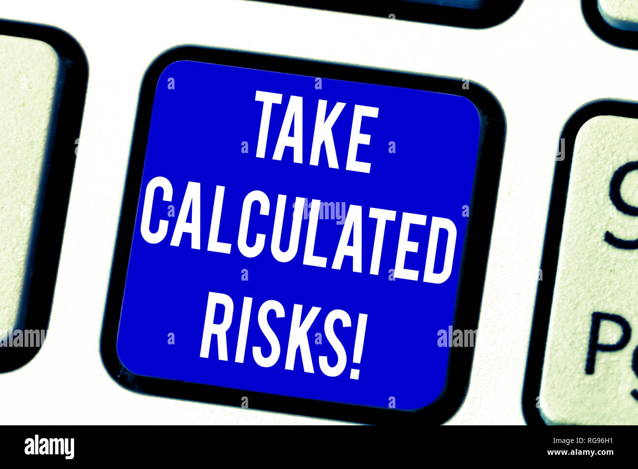 Text sign showing Take Calculated Risks. Conceptual photo chance taken ...