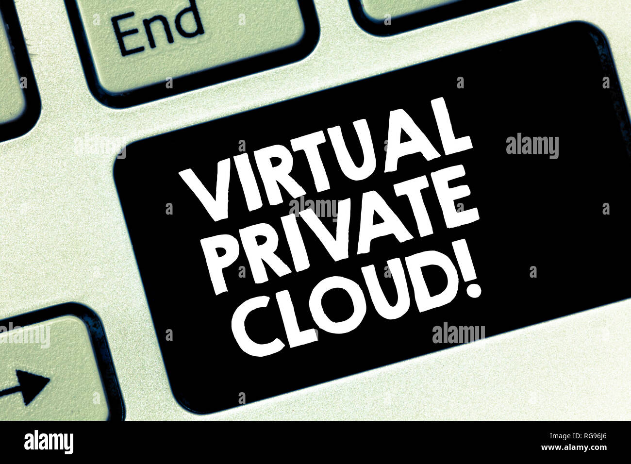 Conceptual hand writing showing Virtual Private Cloud. Business photo ...