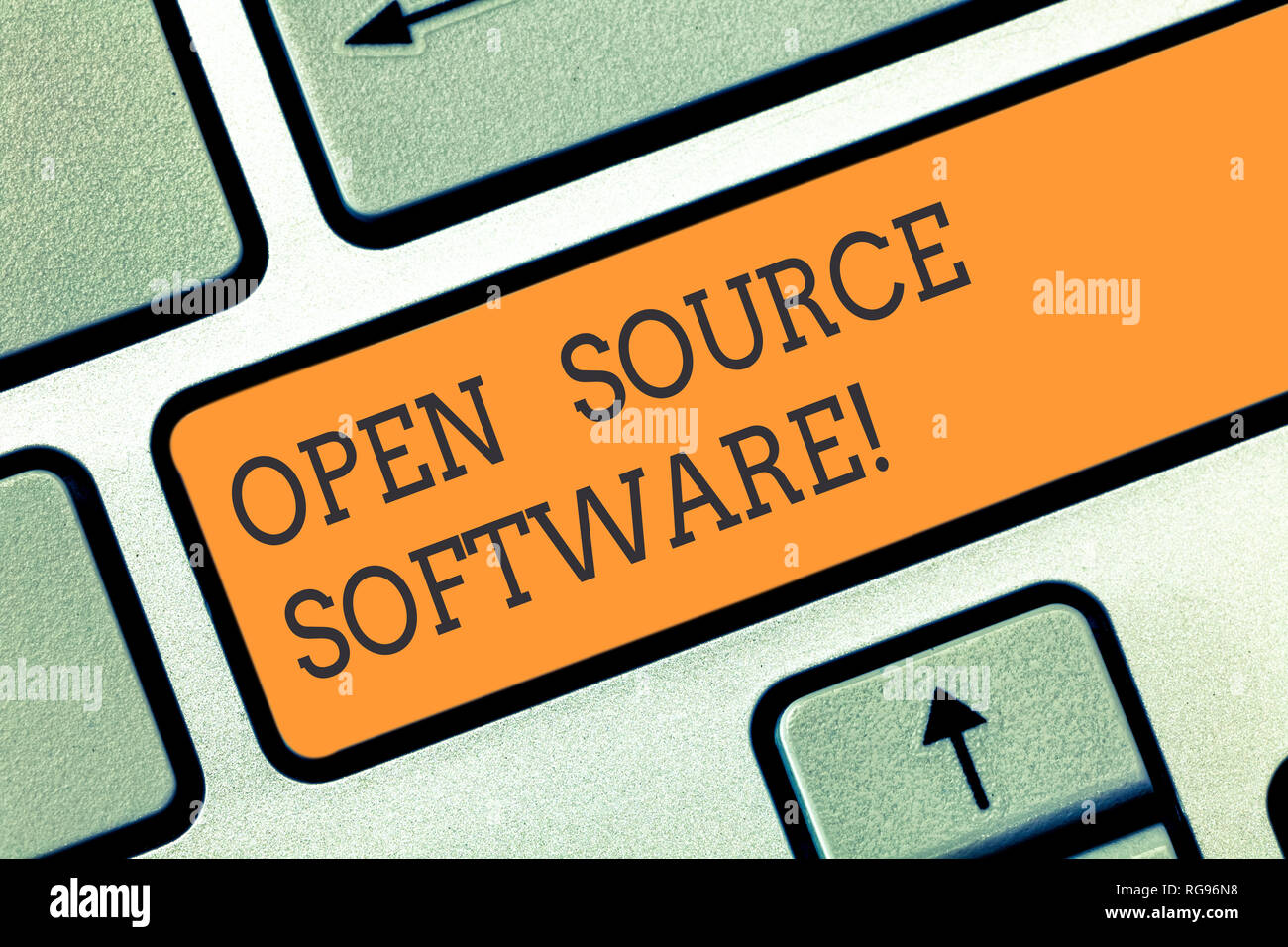 Conceptual hand writing showing Open Source Software. Business photo ...