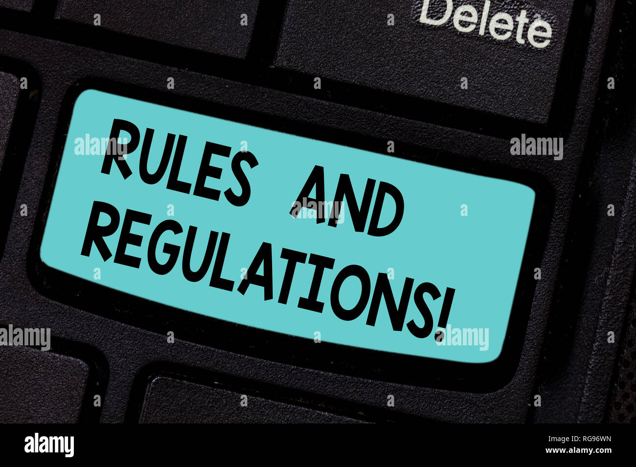 Conceptual hand writing showing Rules And Regulations. Business photo ...