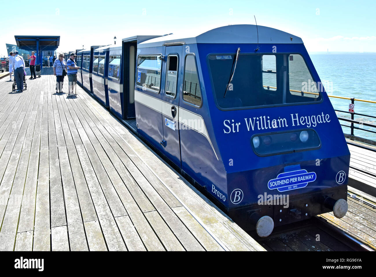 Famous Thames Estuary Southend Pier Head public transport train railway ...