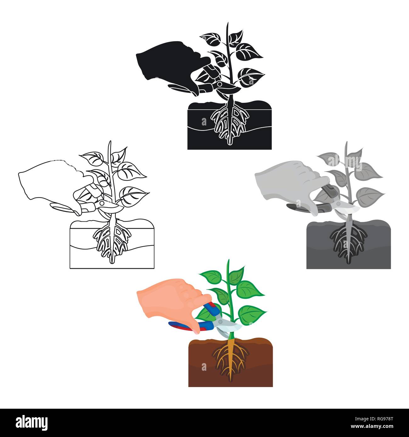 Plants, single icon in cartoon style .Plants, vector symbol stock ...