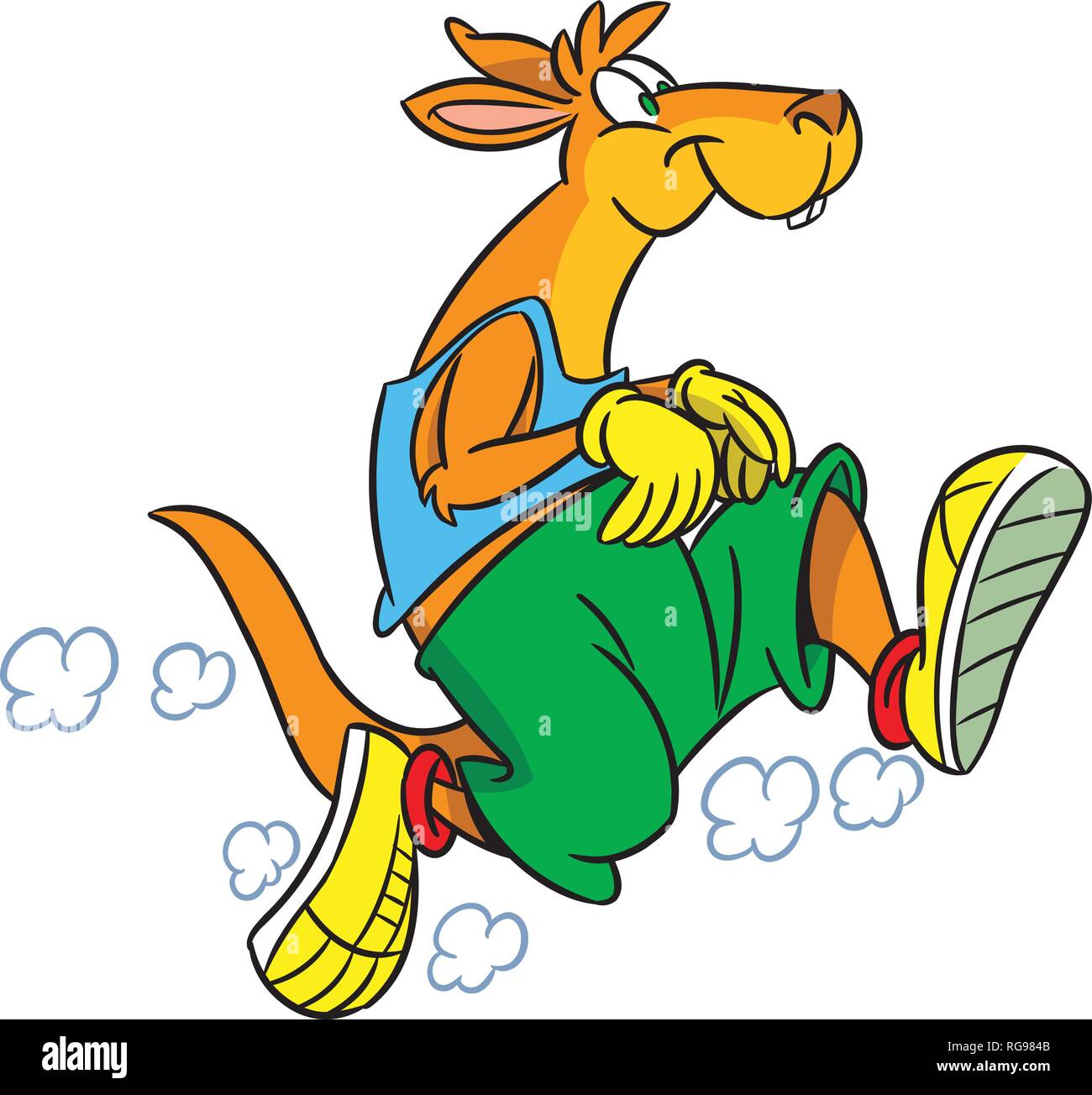 The illustration shows the kangaroo, which deals sports running ...