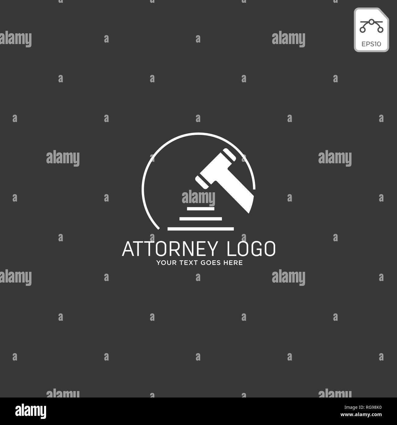 elegant attorney logo line design template illustration - vector Stock ...