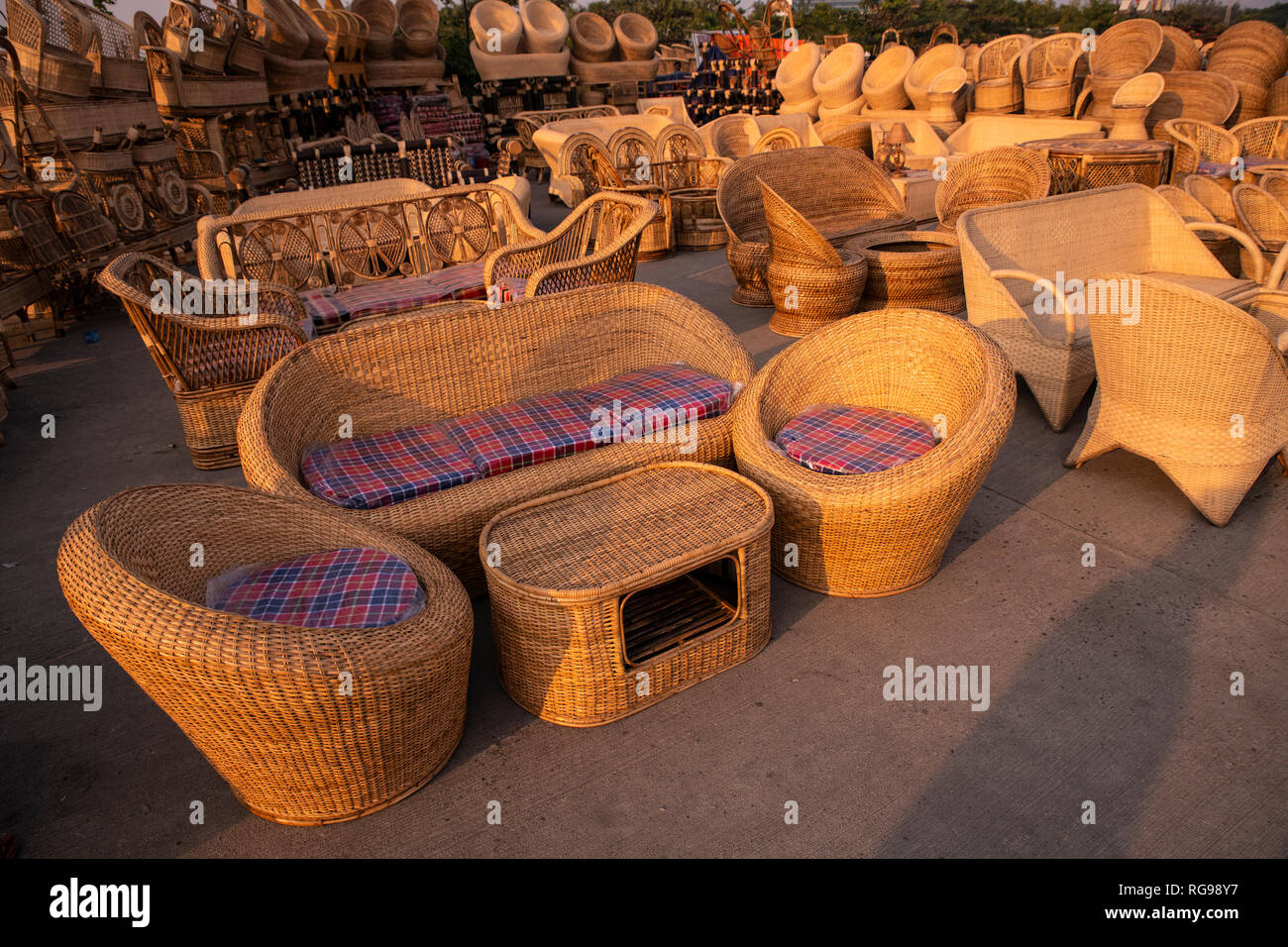 Cane sofa sets hi-res stock photography and images - Alamy