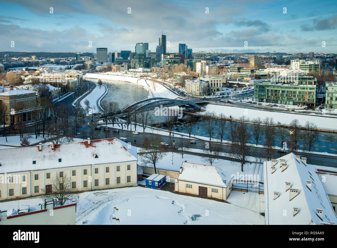 Winter afternoon in Vilnius, Lithuania Stock Photo - Alamy
