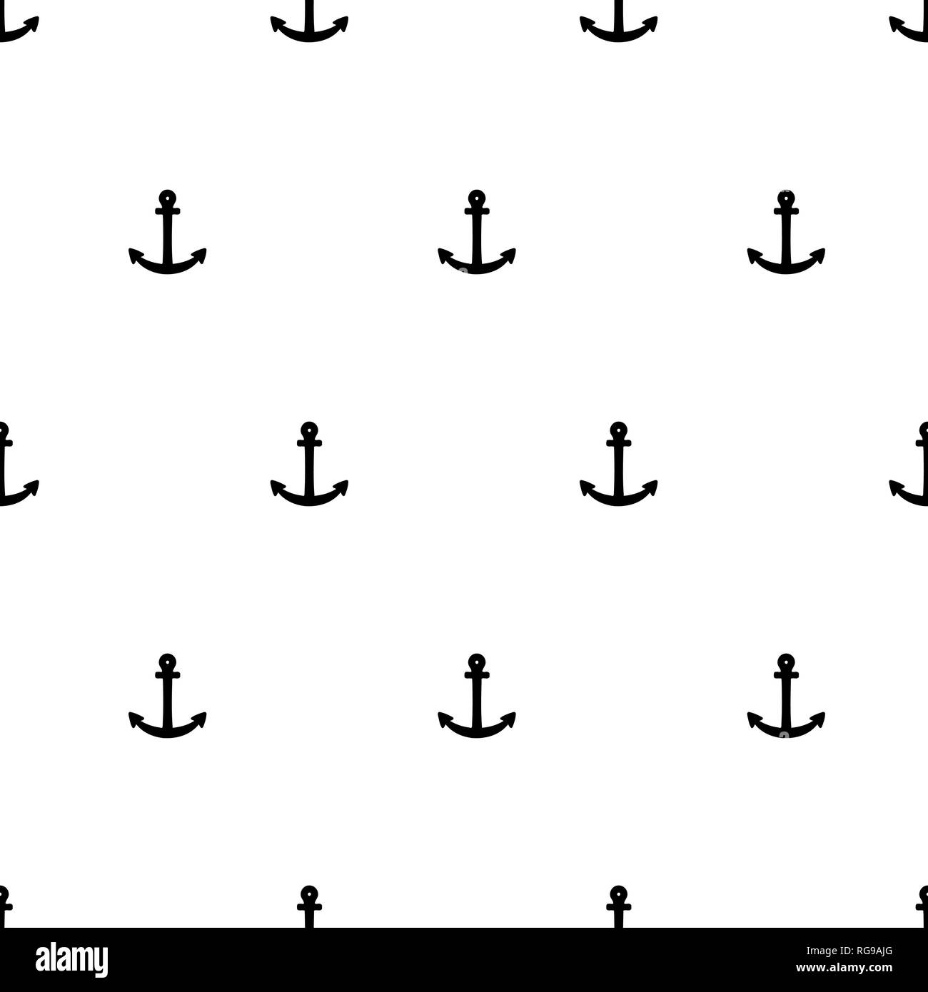 Sailing background - seamless minimal anchor pattern texture Stock ...