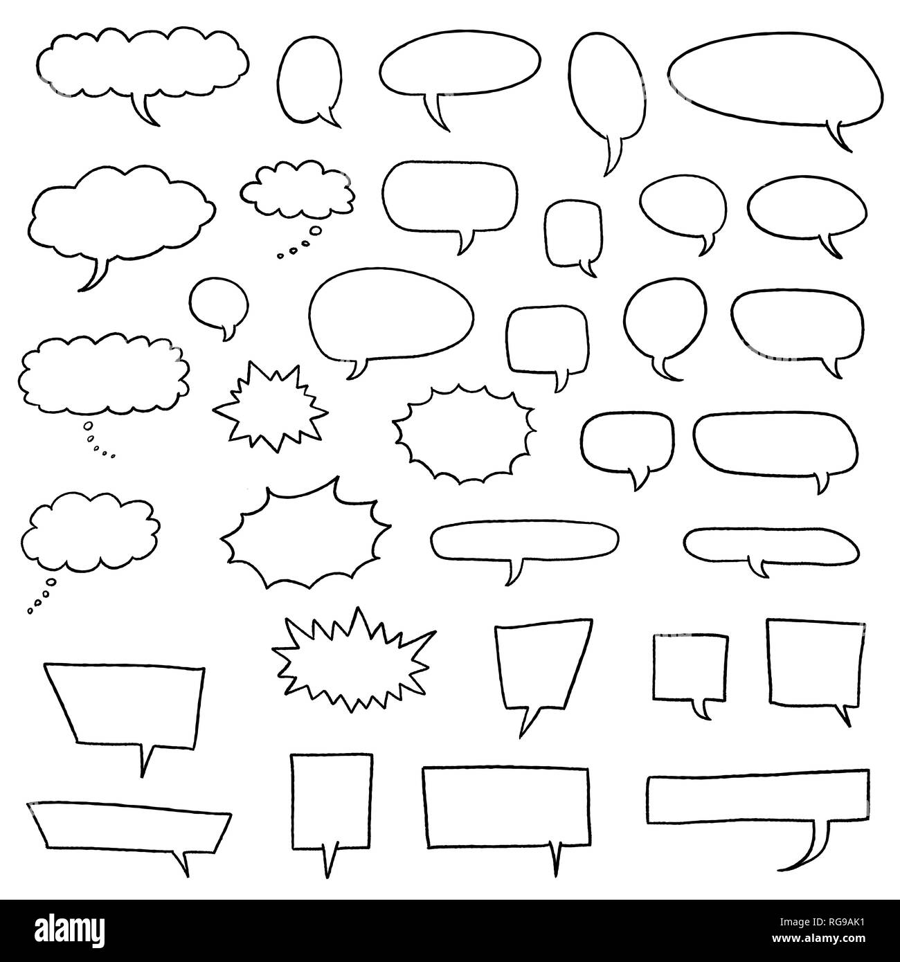 Cartoon speech bubbles Stock Vector Images - Alamy