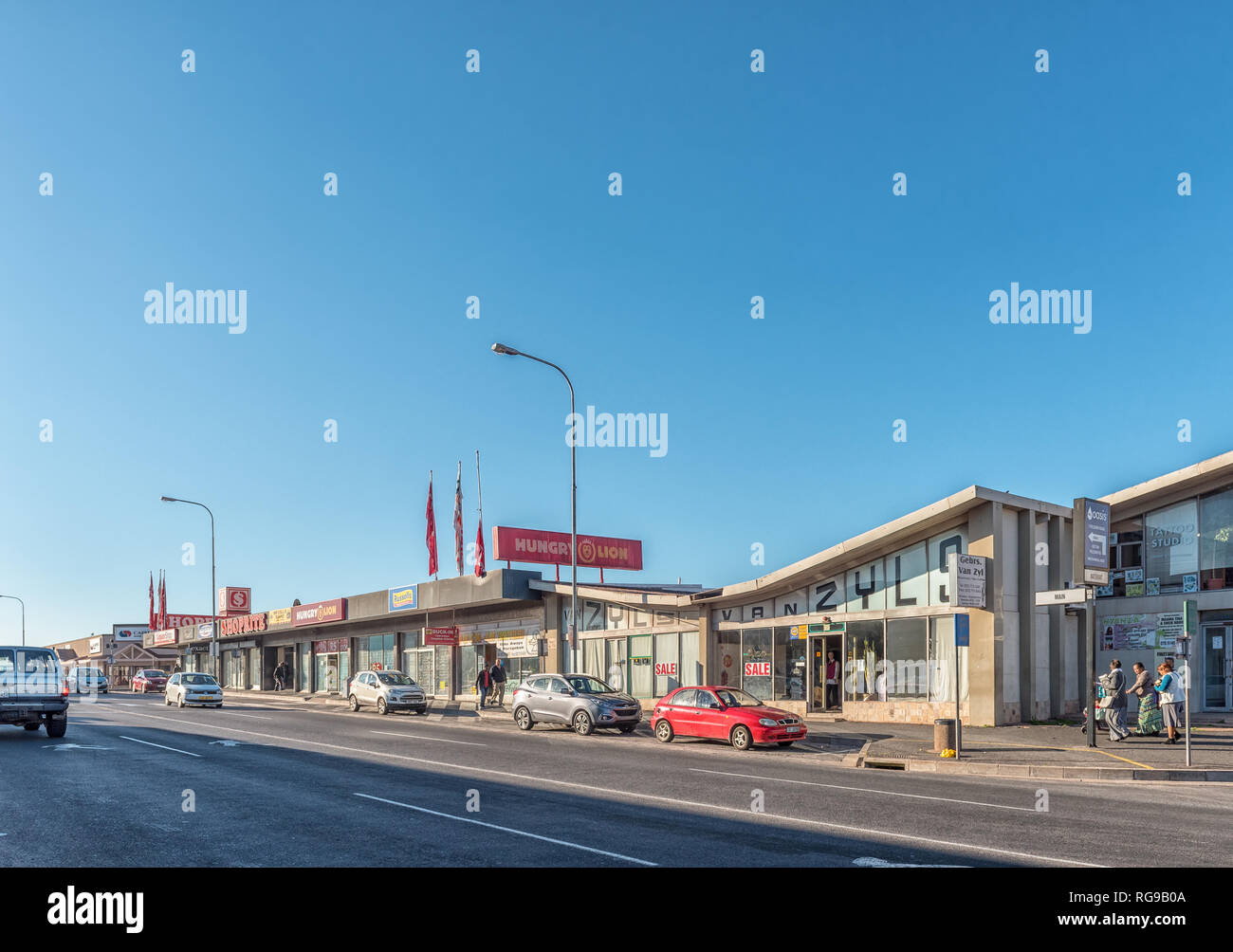 VREDENBURG, SOUTH AFRICA, AUGUST 21, 2018: A street scene in Vredenburg ...