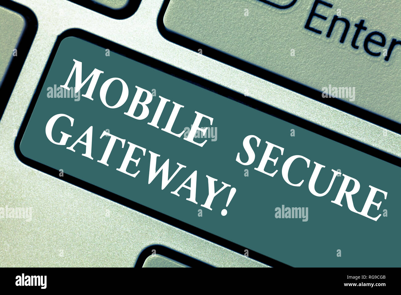 Conceptual Hand Writing Showing Mobile Secure Gateway Business Photo