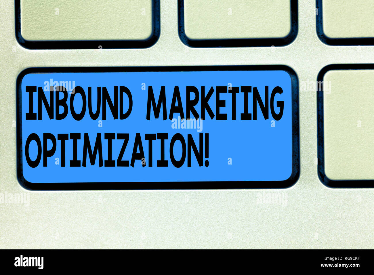 Handwriting Text Inbound Marketing Optimization Concept Meaning Process Of Drawing The