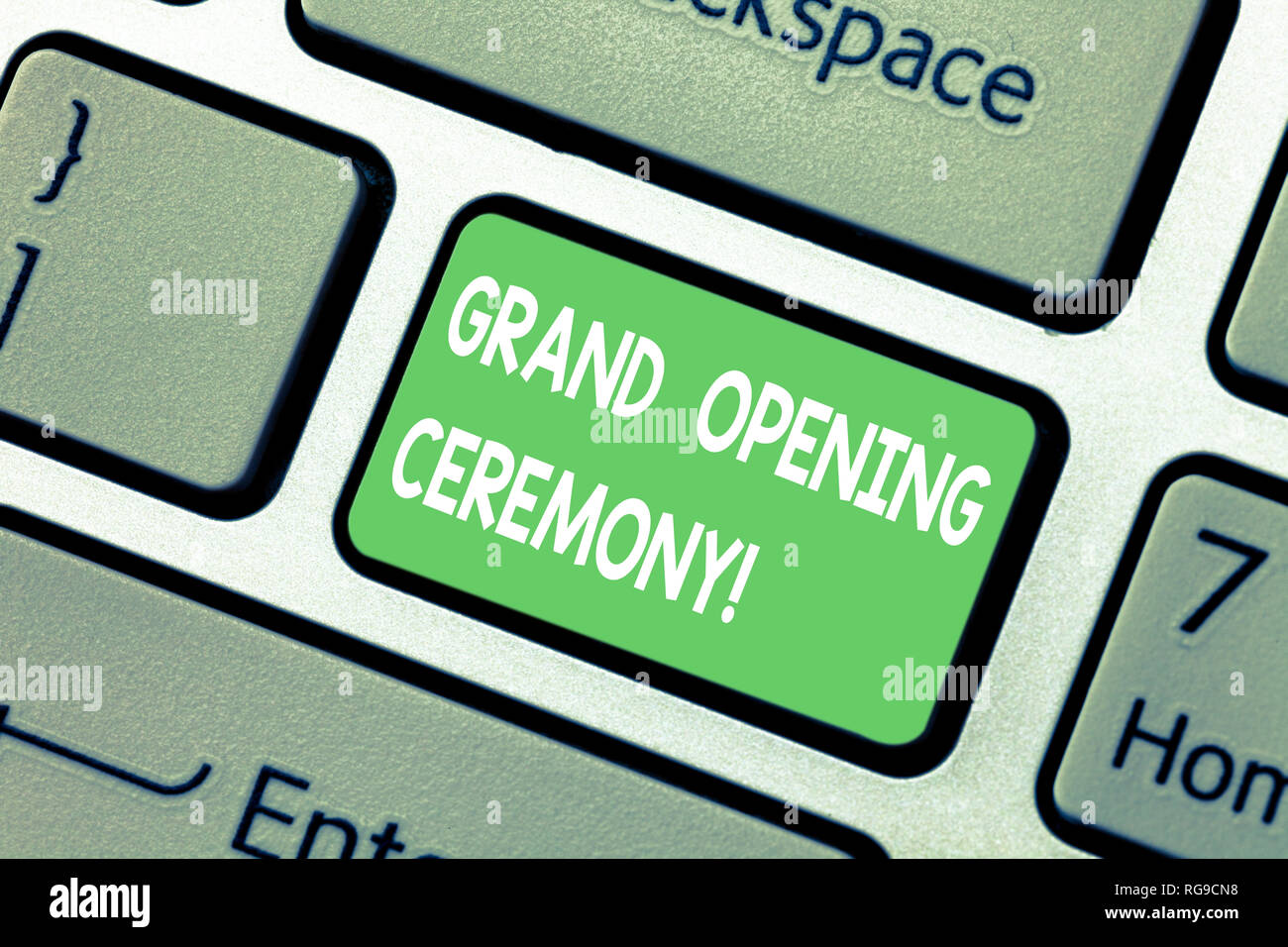 Word writing text Grand Opening Ceremony. Business concept for mark the ...