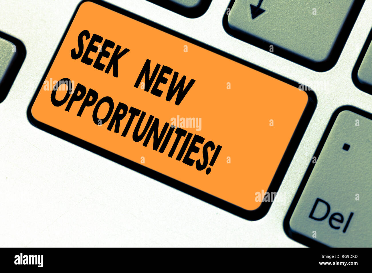 Text sign showing Seek New Opportunities. Conceptual photo looking for ...