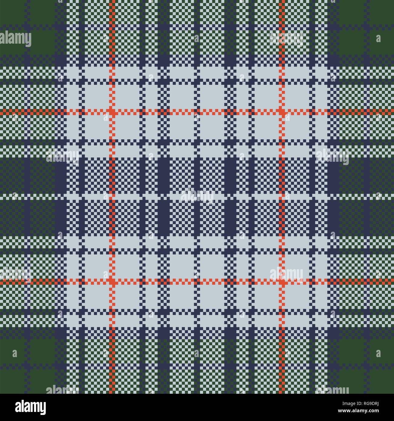 Check pixel plaid seamless texture. Vector illustration Stock Vector ...