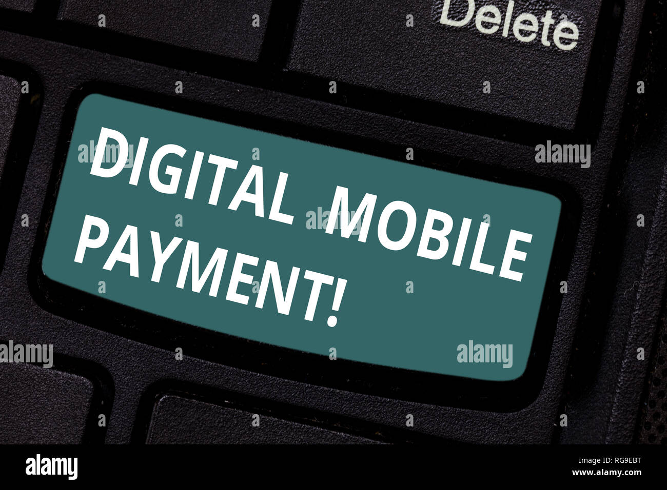 Text sign showing Digital Mobile Payment. Conceptual photo way of ...