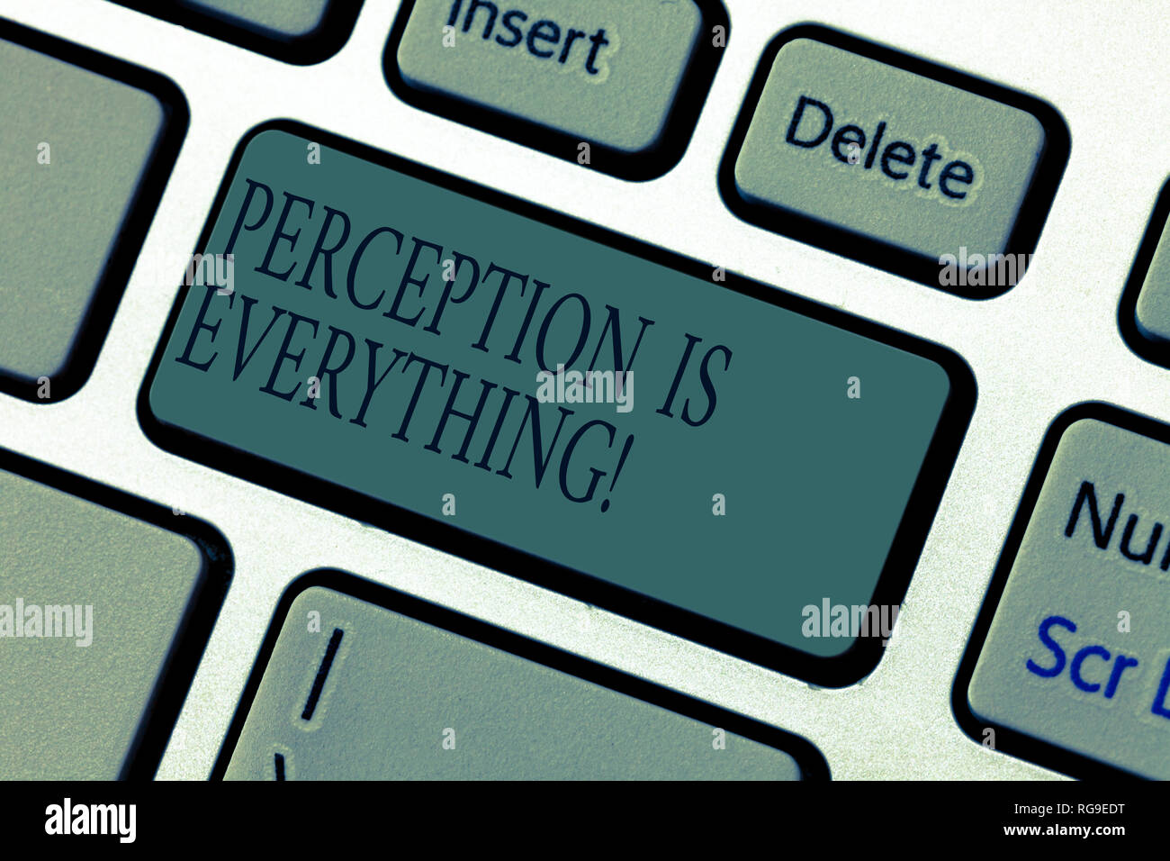 Word writing text Perception Is Everything. Business concept for how we ...