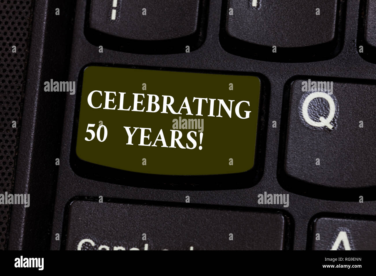 Handwriting text Celebrating 50 Years. Concept meaning Golden ...