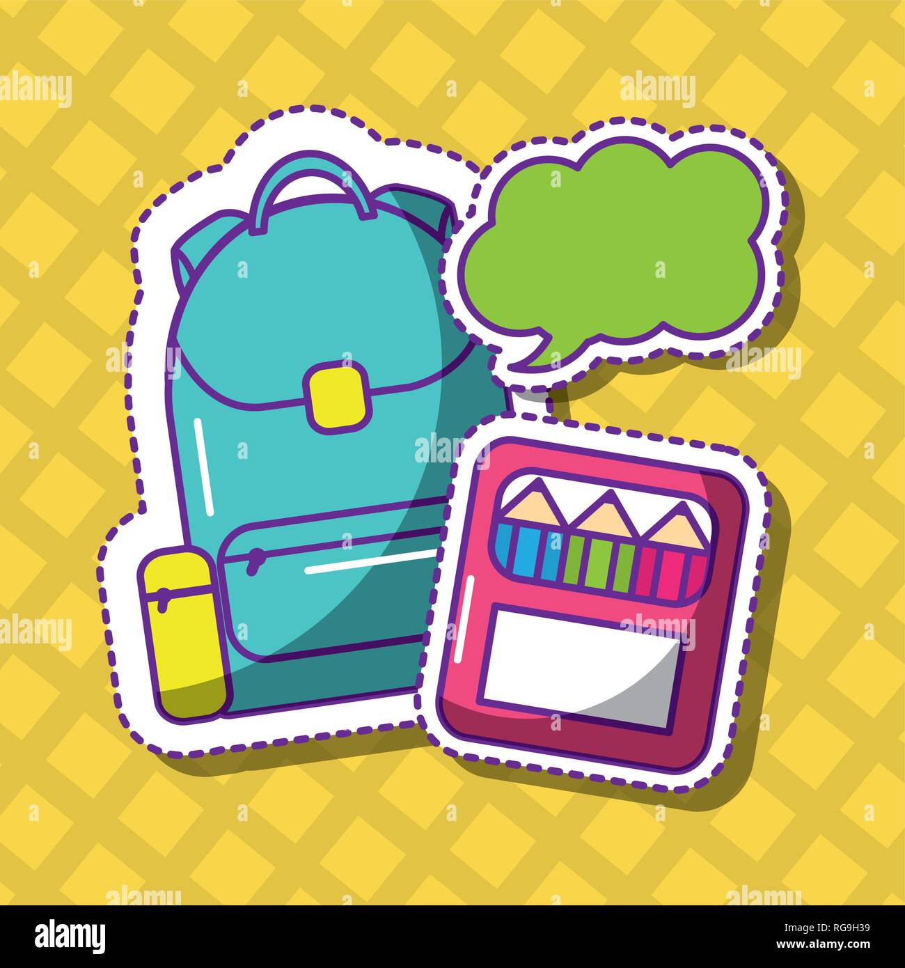 School supplies word lettering Stock Vector Images - Alamy