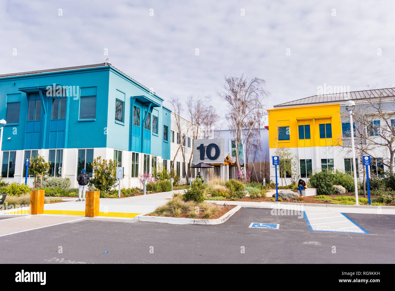 February 20, 2018 Menlo Park / CA / USA - Facebook headquarters located ...