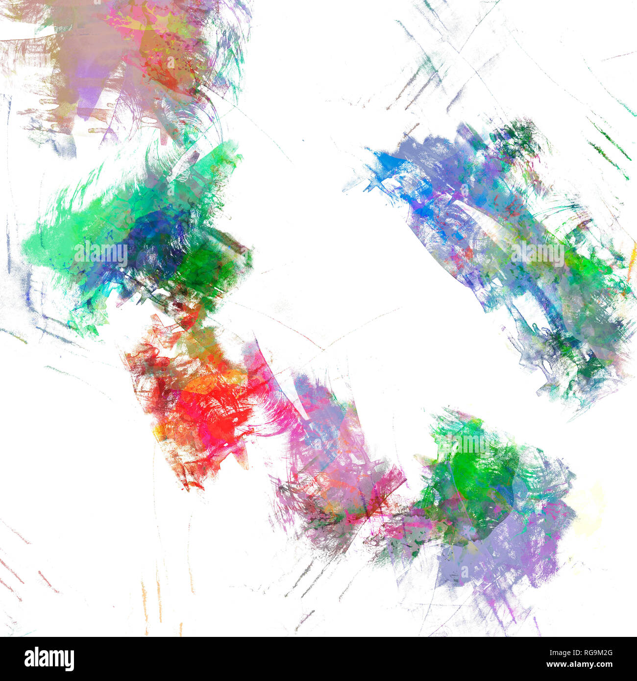 Abstract colored paper. Colored paint stains isolated on white ...