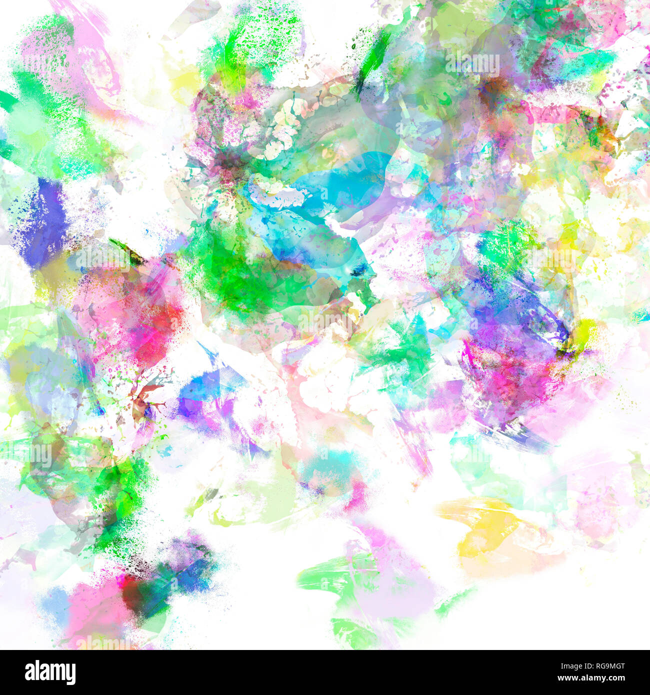 Abstract colored paper. Colored paint stains isolated on white ...