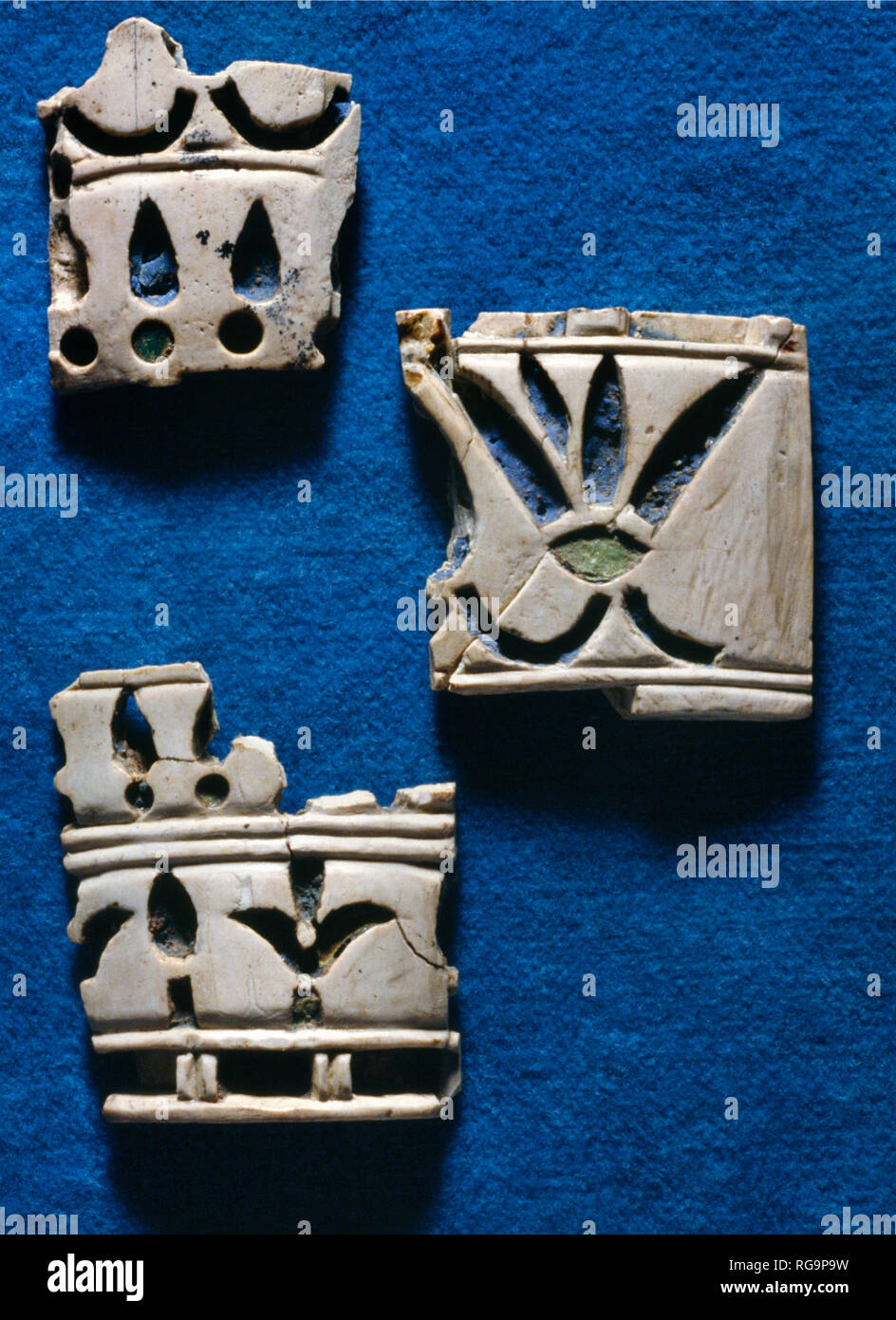 Inlaid panel fragments: Nimrud Ivory from Room SW37 Fort Shalmaneser ...