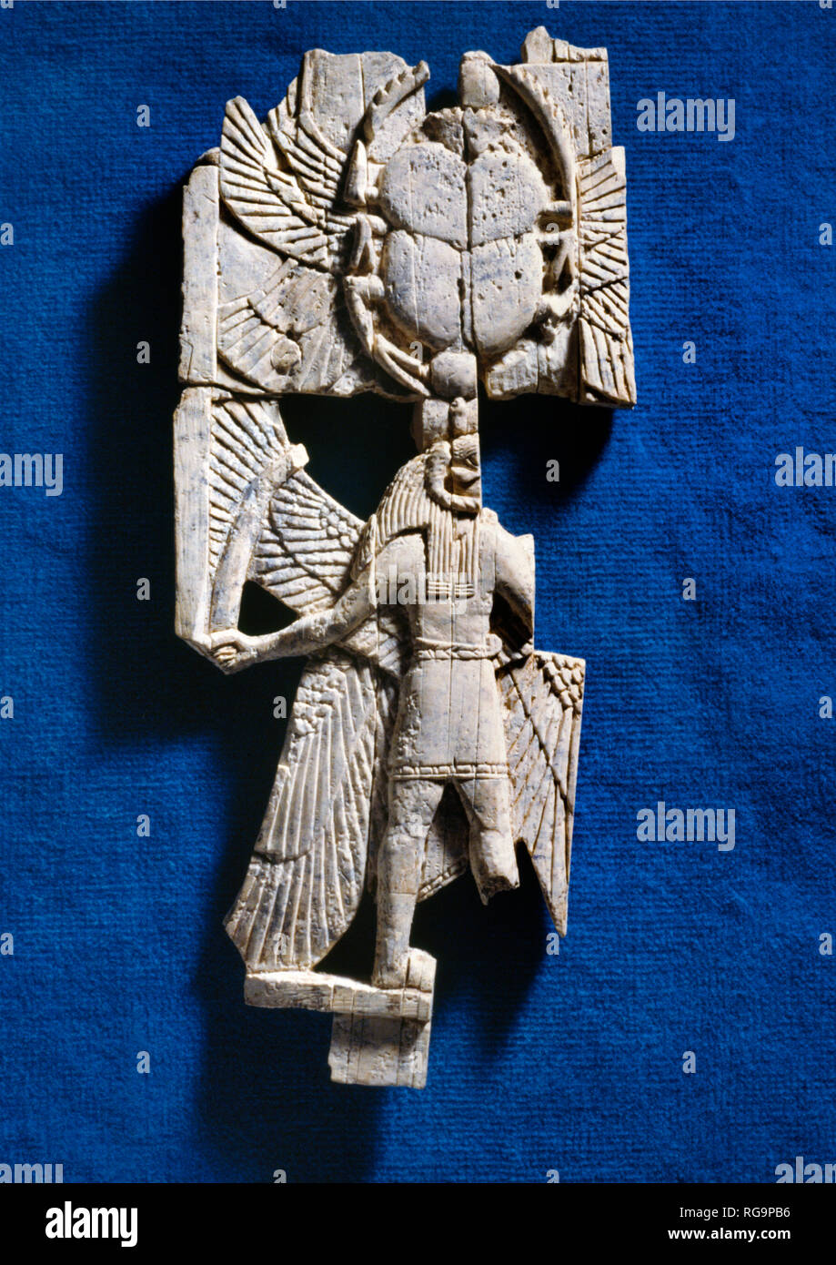 Scarab beetle & deity: Nimrud Ivory from Room SW12 Fort Shalmaneser ...