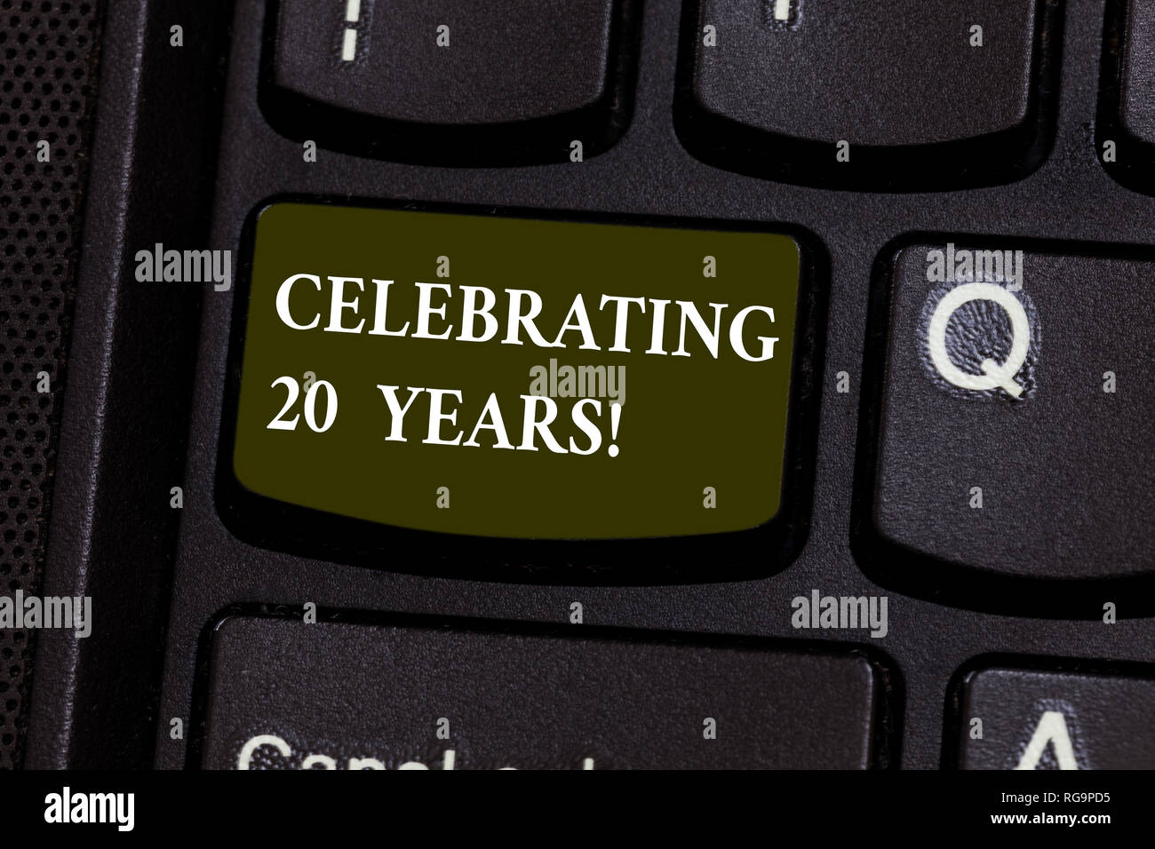 Handwriting text Celebrating 20 Years. Concept meaning Commemorating a ...