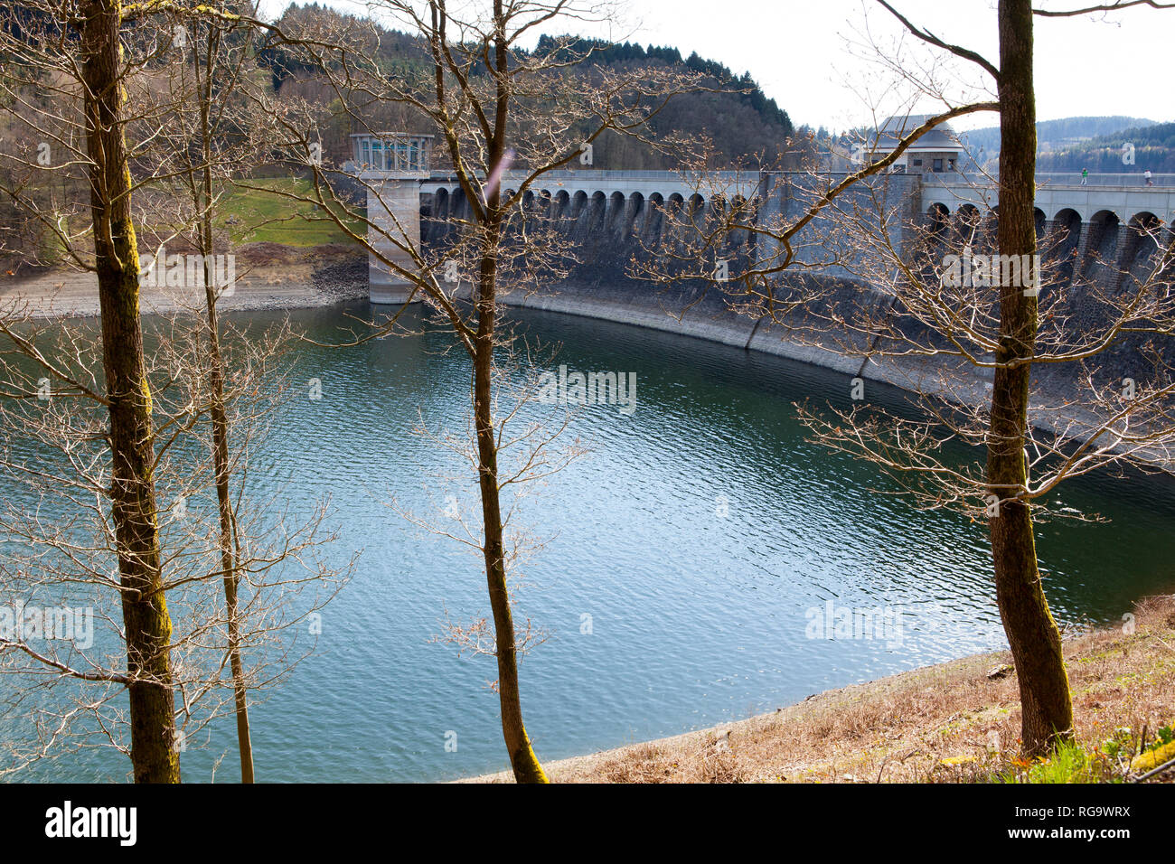 Dam of the Lister Reservoir, Olpe, Germany, Europe Stock Photo - Alamy
