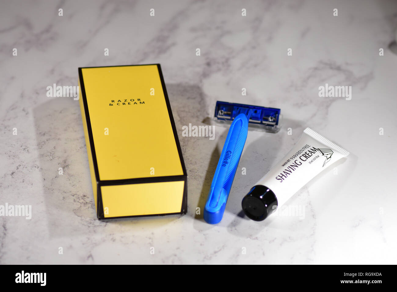 Free mens razor and shaving cream at the Shangri la Hotel - The Shard ...