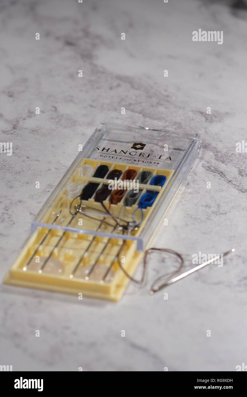 Hotel emergency sewing kit in a hotel room - Shangri La Hotel - The ...