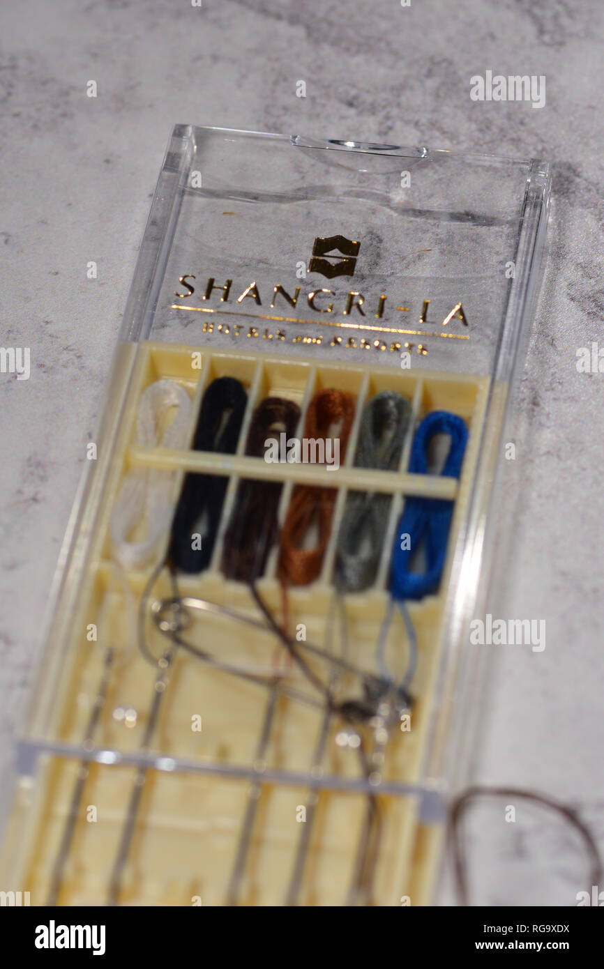 Hotel emergency sewing kit in a hotel room - Shangri La Hotel - The ...