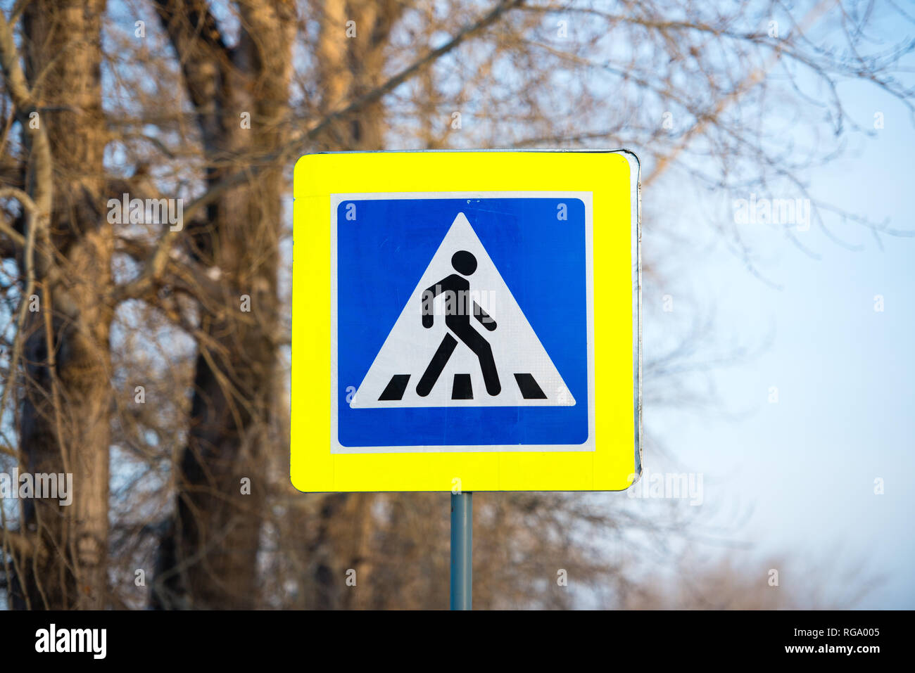 Road signs, road sign zebra Stock Photo - Alamy