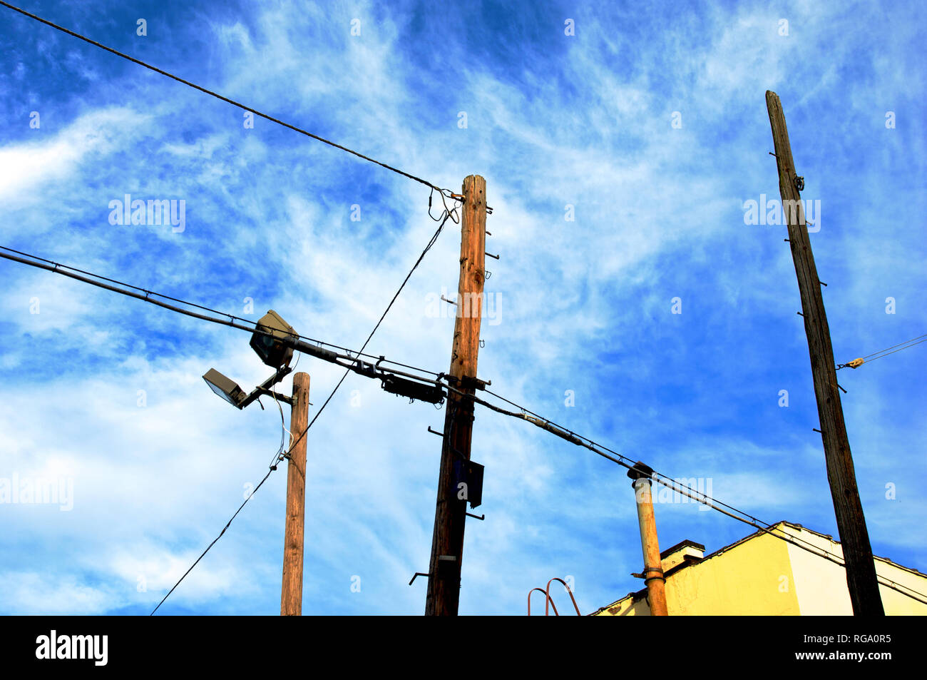 Wooden Telephone Poles High Resolution Stock Photography and Images - Alamy