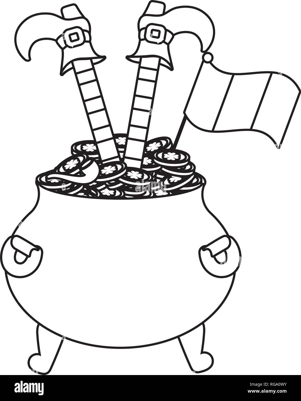 Plant pot with legs Stock Vector Images - Alamy